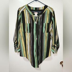 Ruby Rd. | Tops | Ruby Rd Favorites Blousel Greenblack | Poshmark